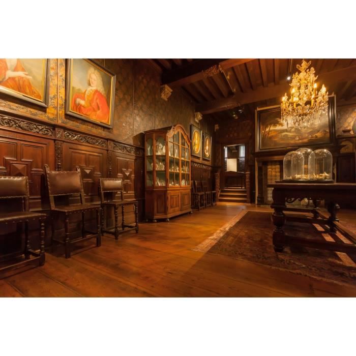 Papier Peint Photo INTISSÉ-TAVERNE EN BOIS-(185372)-350x260cm-7 lés ...