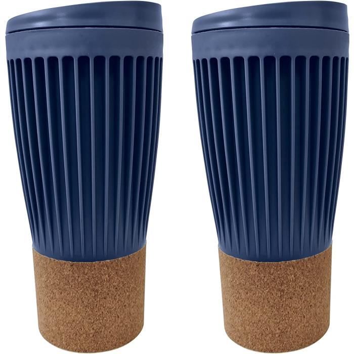 Tasse à café à emporter Wavy, 500 ml, avec couvercle refermable ...