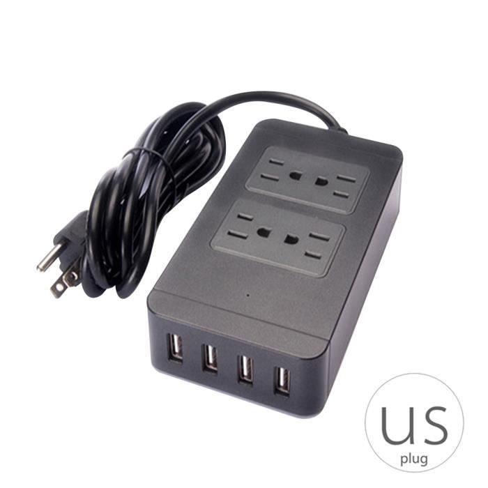 Adaptateur prise,Adaptateur multiprise intelligent,prise US,4 prises,4 ...