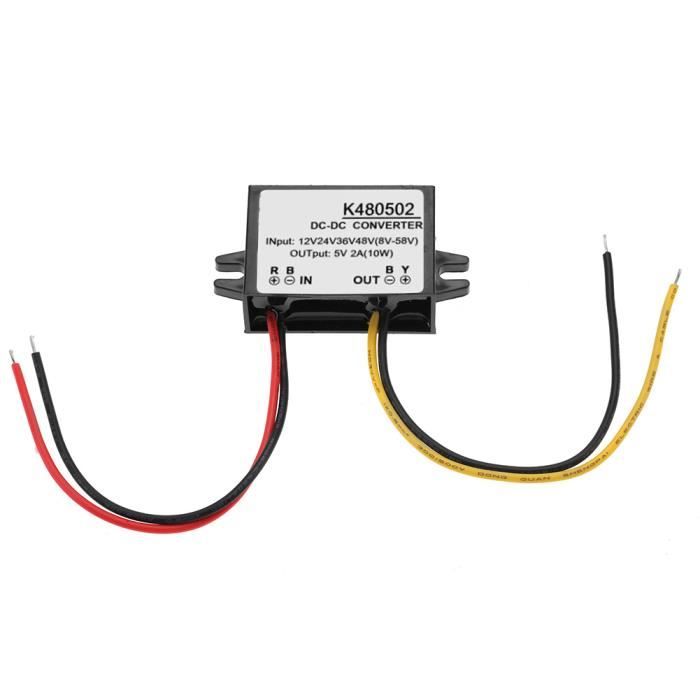 Cikonielf Convertisseur Buck Module d'alimentation abaisseur DC-DC 12V/24V/36V/48V à 5V 2A Buck ...