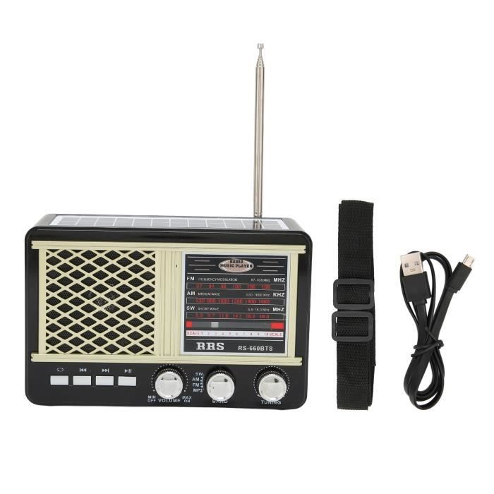 Fdit Radio à manivelle d'urgence Radio multibande solaire portable RS ... Fdit Radio à manivelle d'urgence Radio multibande solaire portable RS ...
