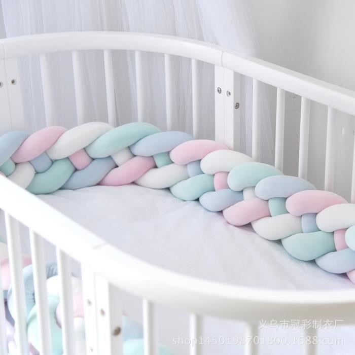 Tour de Lit Bebe Coussin Serpent Velours Berceau Pare-chocs Tresse Bebe ...