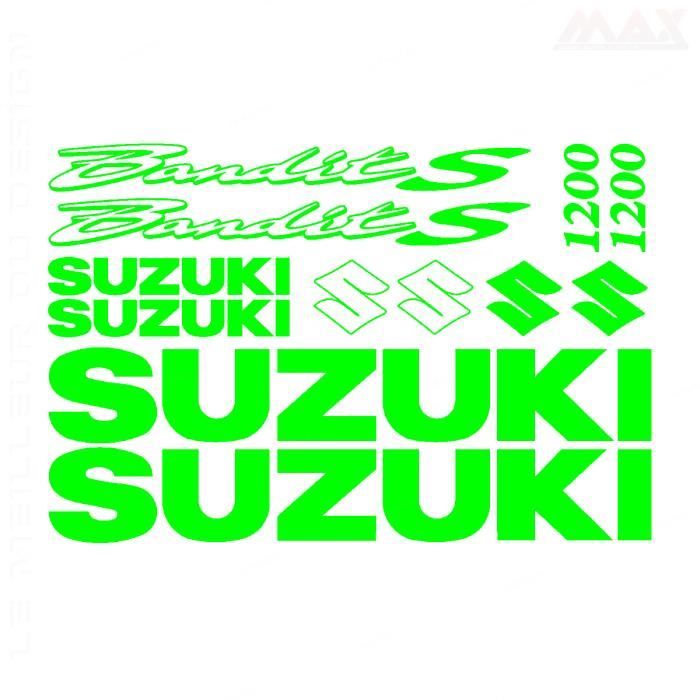 12 sticker Bandit S – LIME – sticker SUZUKI Bandit S GSXF 1200 - SUZ410 ...