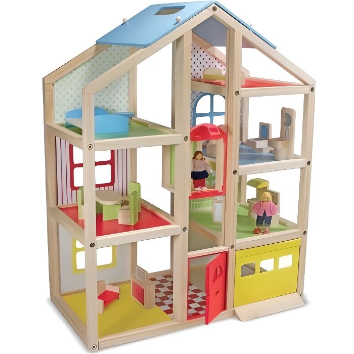 Maison de poupée en bois - MELISSA & DOUG - Hauteur - Compatible avec ...