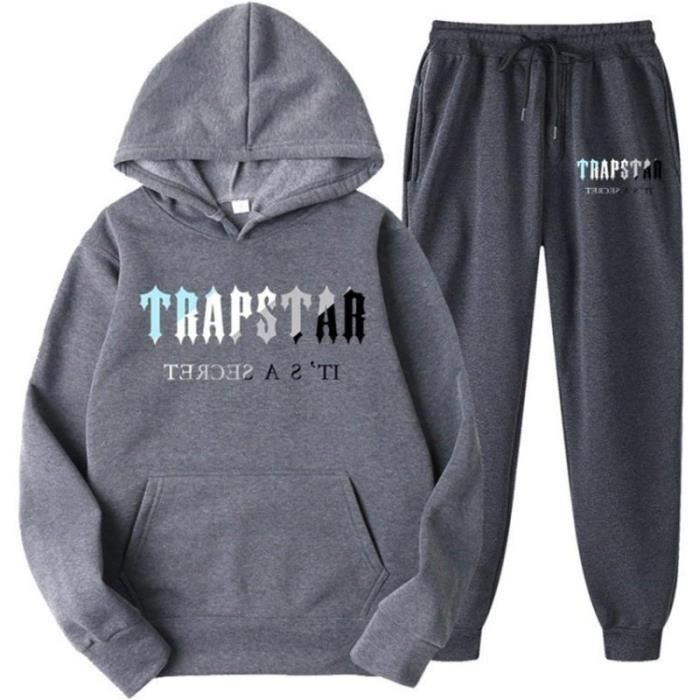 Trapstar Survêtements Homme Veste à Capuche et Pantalon Y2K Hip Hop Lot de 2 Ensemble de Jogging ...