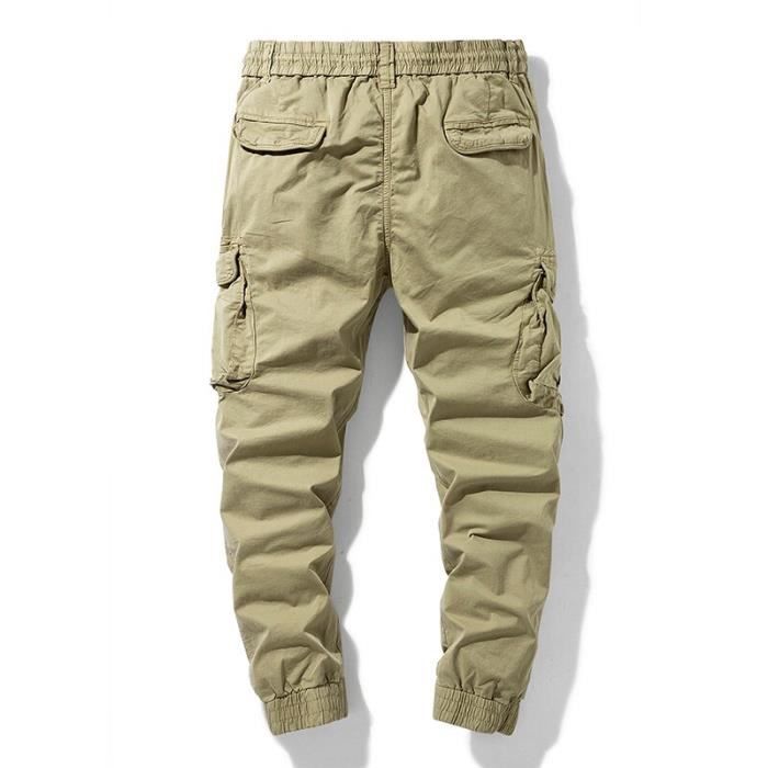 Pantalon Cargo - Khaki - Hip Hop - Multi-poches - Streetwear japonais - Mode actuelle Blanc ...