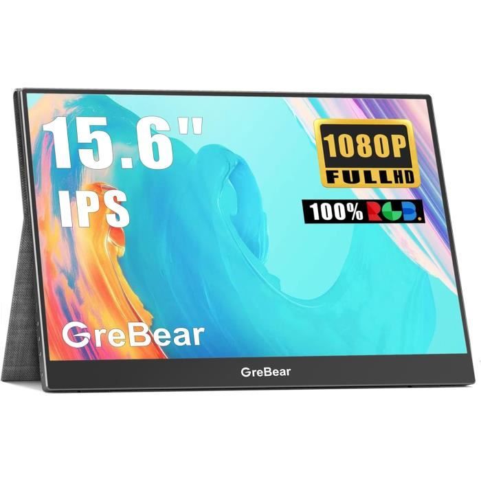 Ecran Portable 15,6" Fhd 1080P Moniteur De Jeu De Voyage Hdr Ips ...