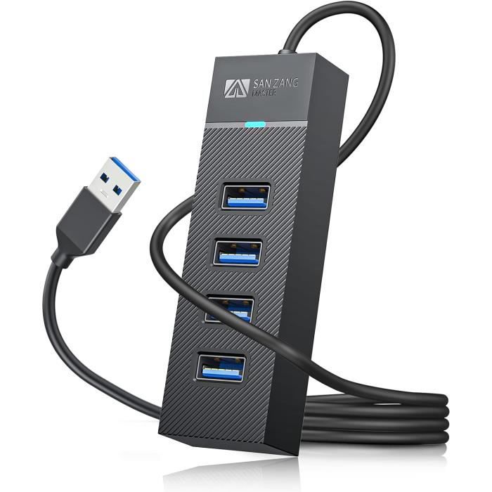 Hub Usb 3.0 À 4 Ports Avec Câble Étendu De 100 Cm, Adaptateur Usb 5 ...