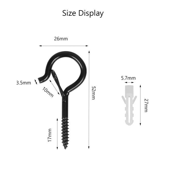 YOLOUP 20 Crochet à Oeil Visser avec Fusible, Piton à Visser M4 en ...