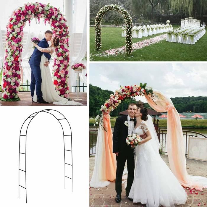 Arche de Jardin en Fer Arche de Mariage pour Rose Plante Grimpante ...