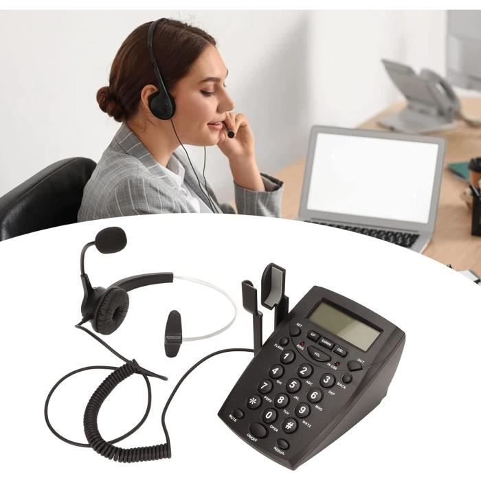 Casque Filaire Ligne Fixe, Fsk Dtmf Caller Id Dialpad Call Center Fixe ...