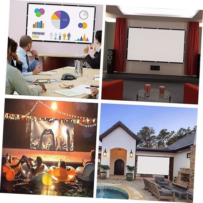 150 Écran De Projection Écran De Cinéma Pliable Projection Sans Fil ...