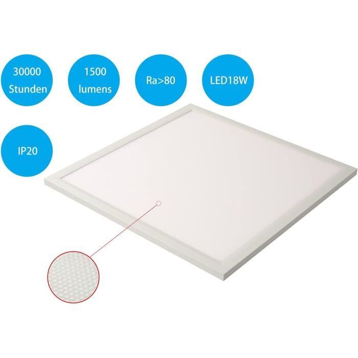 Plafonnier Led 30 X 30 Cm À Intensité Variable Avec Télécommande 18 W ...