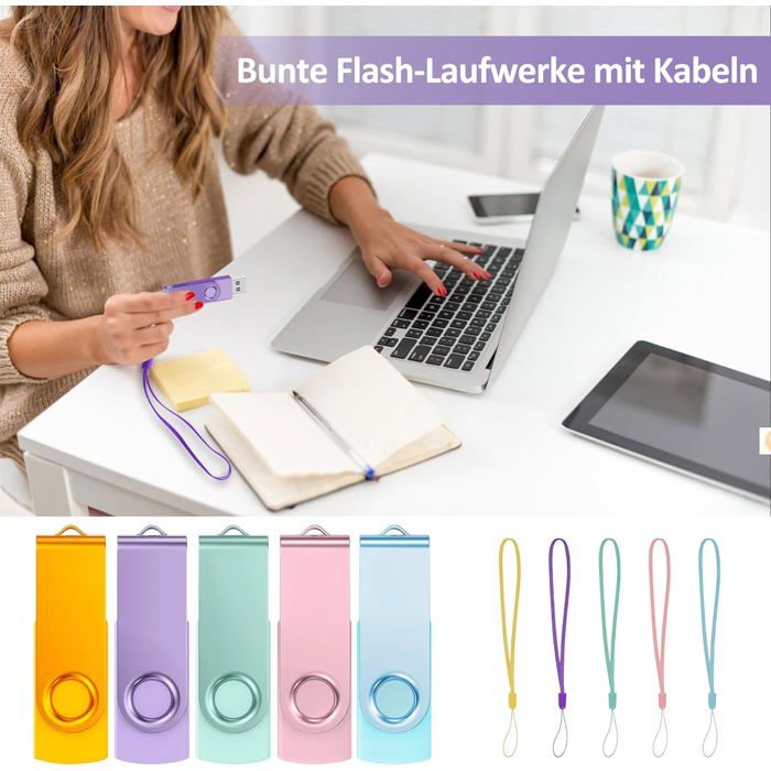 Cle Usb 4 Go Lot 5 Clé Usb 2.0 Flash Drive 4Go Stockage Disque Mémoire ...