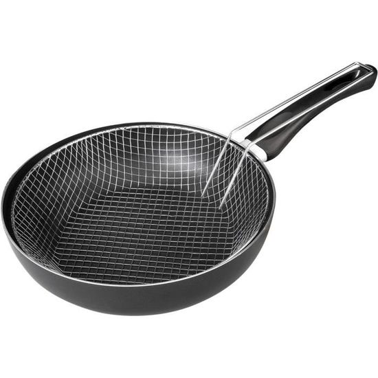Poêle à frire Indubasic - 26 cm - Aluminium antiadhésif - Compatible induction - Cdiscount Maison