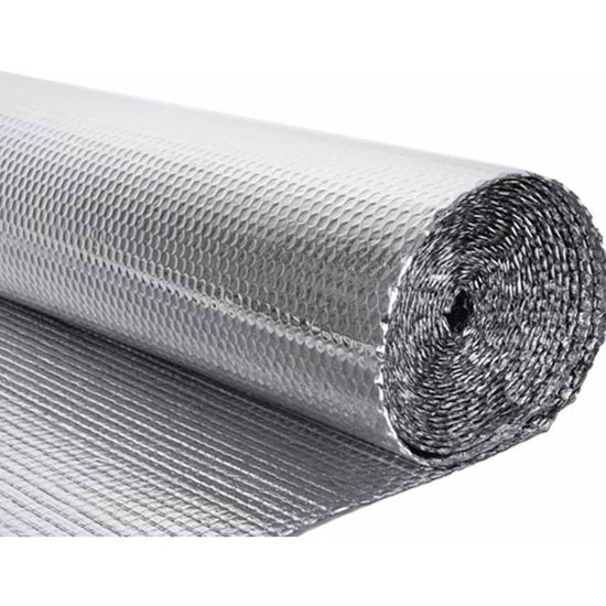 Feuille d'isolation - Aluminium - 1x5m - Auto-adhésive - Économie d ...