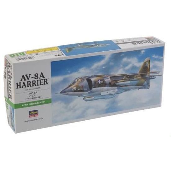 Maquette HASEGAWA 1:72 - AV-8A HARRIER - Modèle H-B10 - Cdiscount Jeux - Jouets