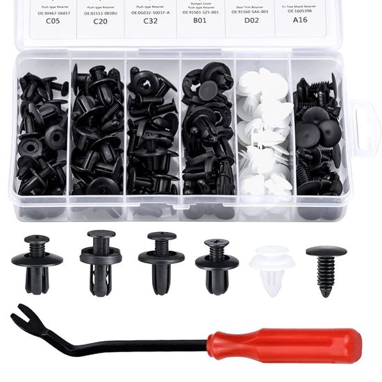 100 Pcs Rivet Fixation Clips en Plastique,Clips Voiture pour Auto ...