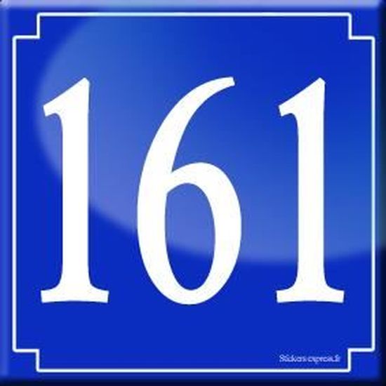 Stickers - STICKERS EXPRESS - Numéro de rue 161 - Bleu - Contemporain ...