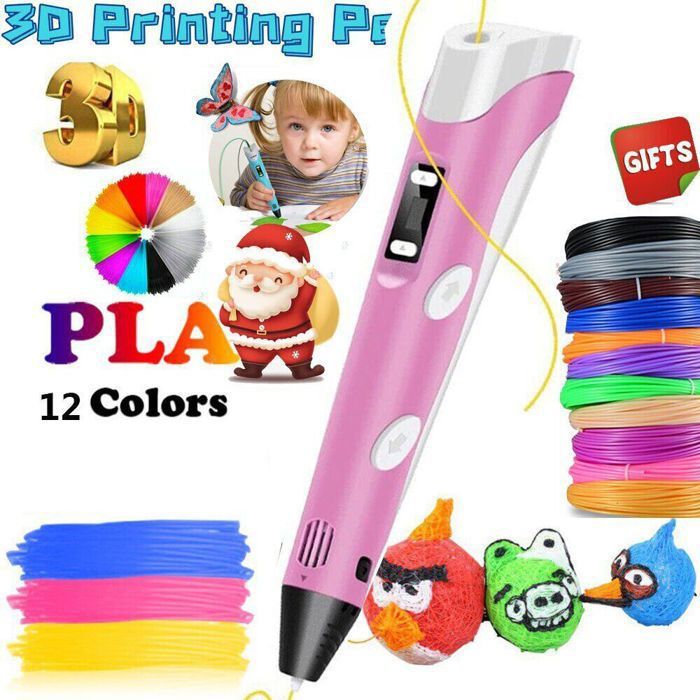 Ensemble de stylos d'impression 3D à filament PLA 12 couleurs 3M Doodle ...