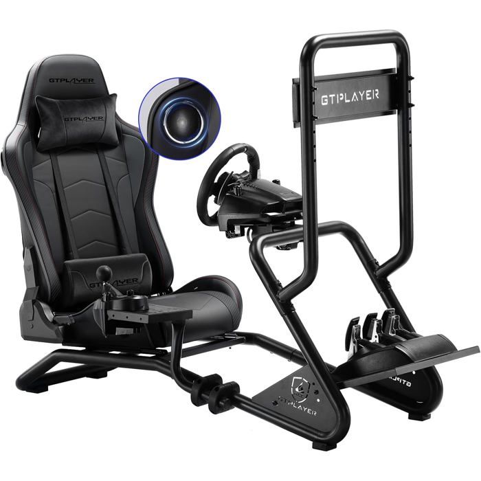 Simulateur de Conduite avec Siège, Haut-parleurs 3D, Support Ecran ...