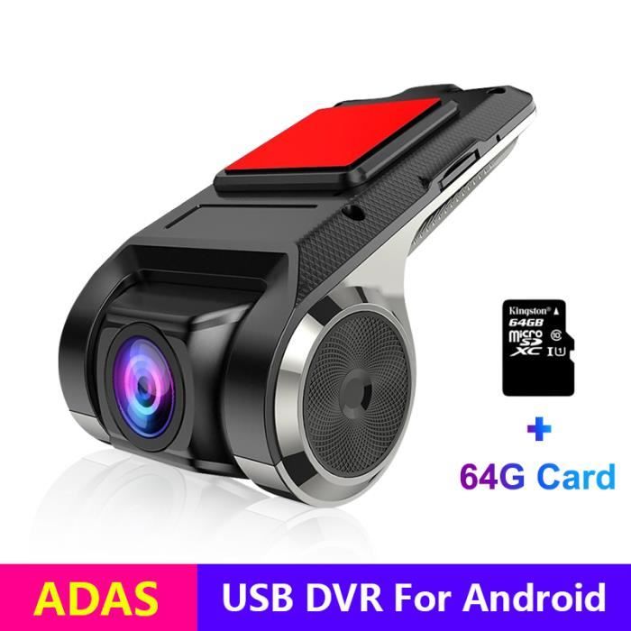 Avec une carte 64g 720p - Caméra DVR de tableau de bord Full HD 1080P ...