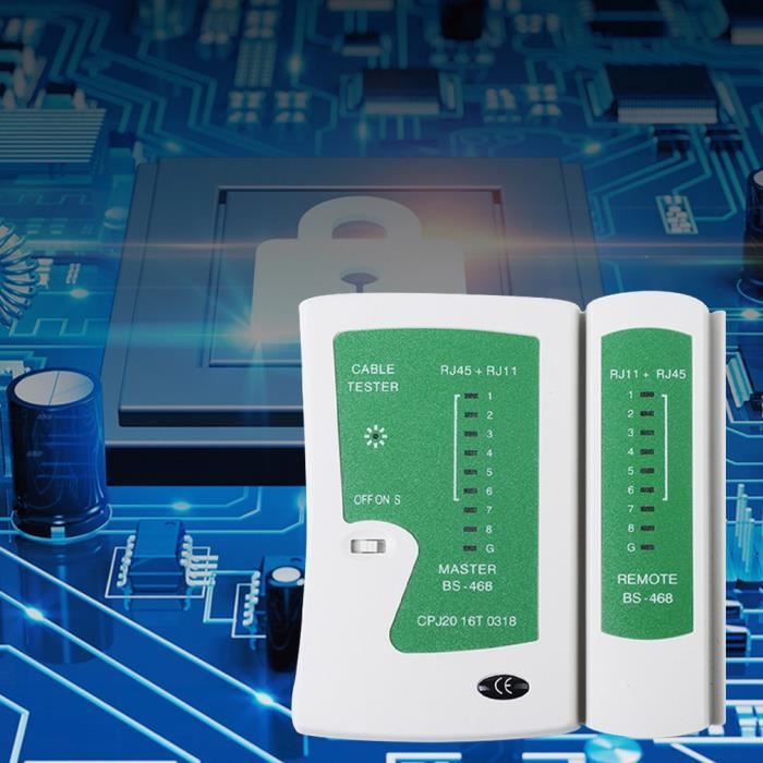 Testeur de câble réseau professionnel RJ45 RJ11 RJ12 CAT5 UTP LAN ...