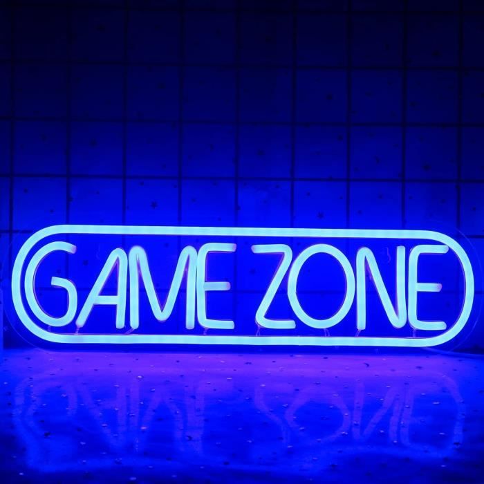 Panneau Neon de la Game Zone Neon de Gamer LED Neon Light Gaming Zone ...