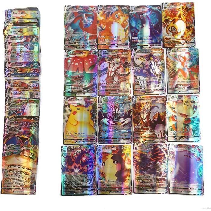 Pokemon 100 PCS Française Cartes Vmax, 2025 Vmax Cartes à Collectionner ...