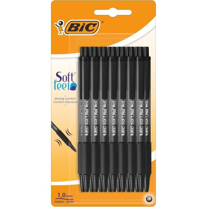 Soft Feel Stylos À Bille Avec Pointe Rétractable Medium (1,0Mn) Et Grip ...