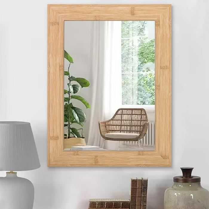 Miroirs pour mur rustique avec cadre en bois vintage rectangulaire ...