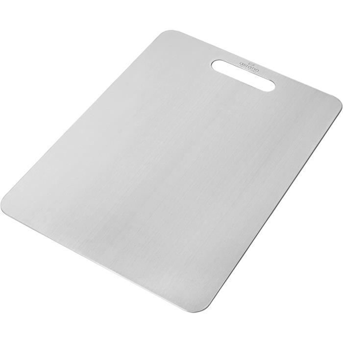 Astano Grande planche à découper en acier inoxydable massif 39 x 28 cm ...