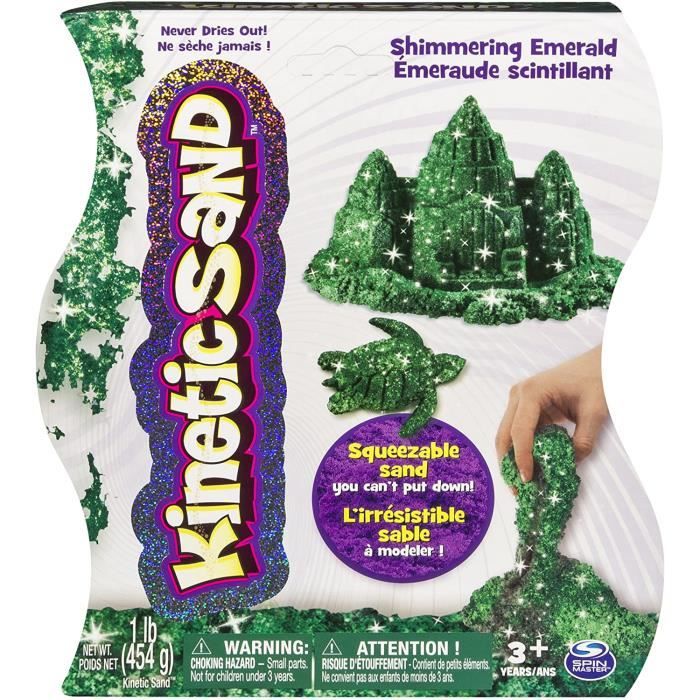 Pâte à modeler Kinetic Sand - Shimmering Emerald Green 56213 ...