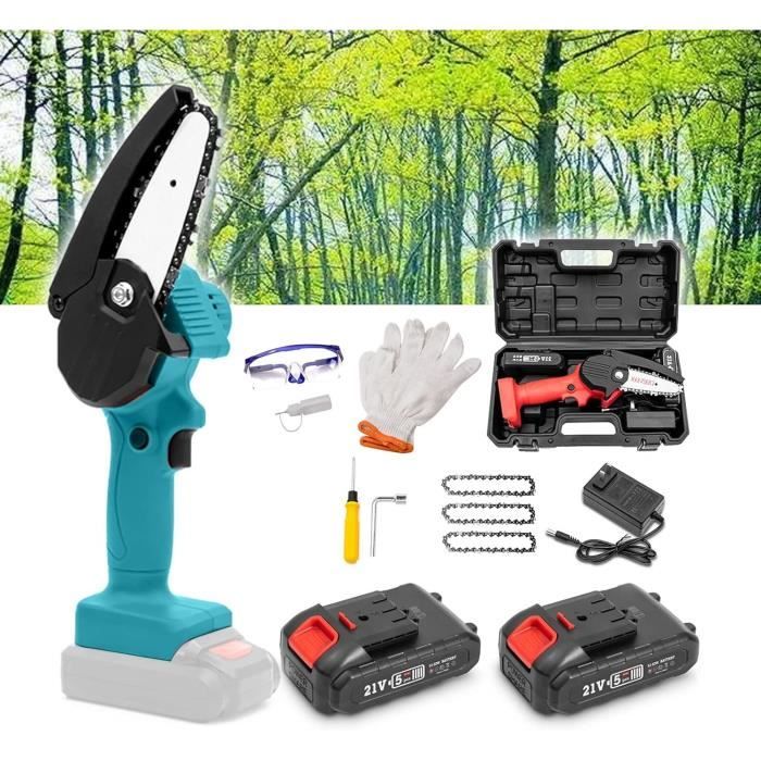 Mini tronçonneuse, scie électrique portative sans Fil de 4 Pouces ...