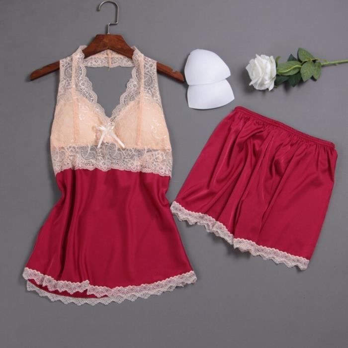 Pyjama,Jerrinut 2 pièces pyjama ensemble pour femmes Pyjamas vêtements ...