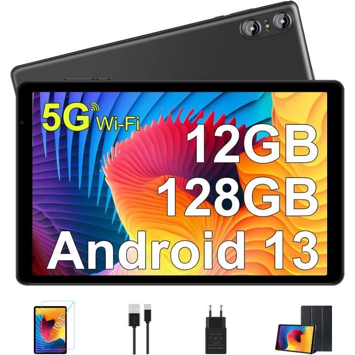 Tablette Tactile 10.1 Pouces - Tablette android 13 - RAM 12Go Stockage 128Go - 2.4G+5G WiFi ...