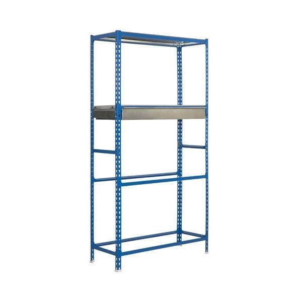Etagère 4 niveaux - SIMON RACK - MEGAPLUS 4/400 - Charge 180Kg/plateau - Montage sans vis ...
