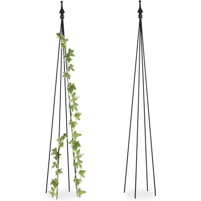 Tuteur à tomates en Lot de 2, Pyramide, pour Plantes grimpantes. métal ...