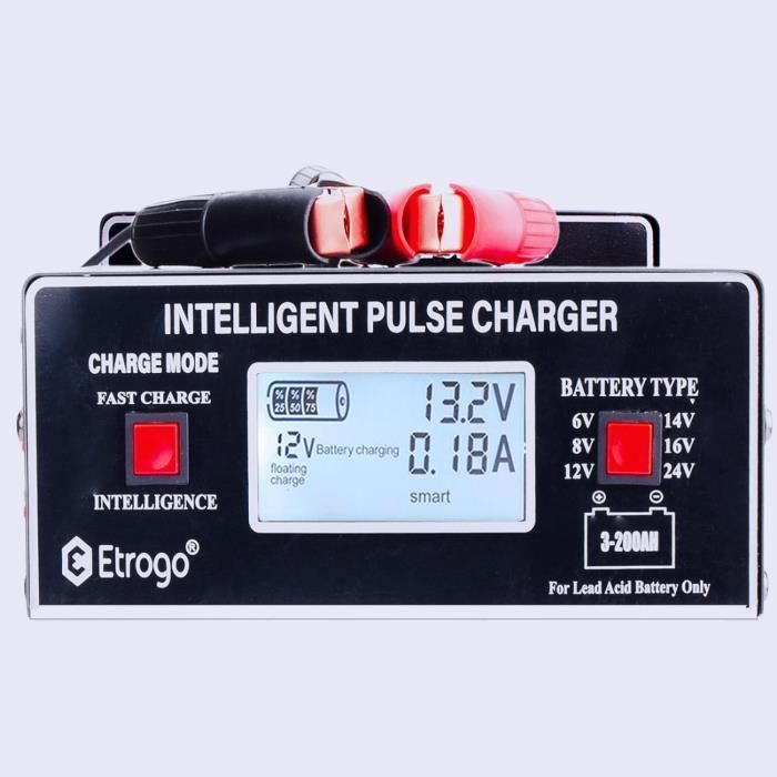 Etrogo Chargeur Batterie Voitures 6V- 8V-12V -24V Intelligent et ... Etrogo Chargeur Batterie Voitures 6V- 8V-12V -24V Intelligent et ...