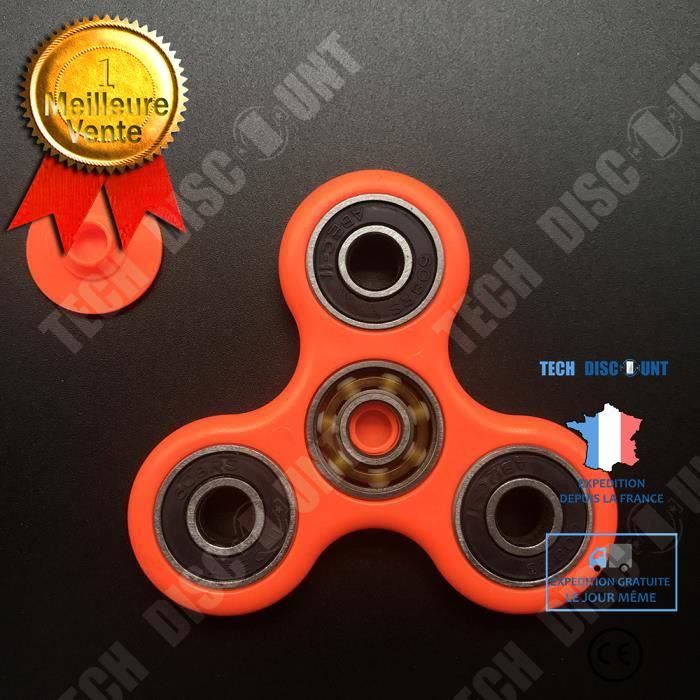 TD® Fidget Spinner Toy / Hand Spinner/ Tri-Spinner avec Perles en acier ...