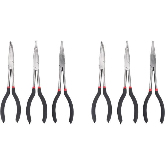 Lot De 6 Pinces À Bec Extra Long De 27,9 Cm - Droites Et Courbées[H884 ...
