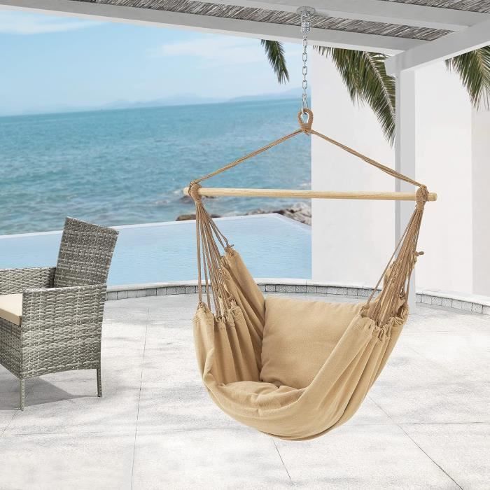 Siège Suspendu Solide Chaise De Hamac Jusqu'À 120 Kg Pour Intérieur Et ...