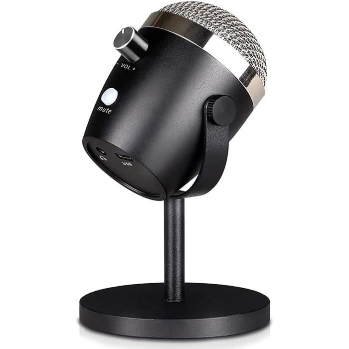 Mini Microphone À Condensateur Usb, Microphone De Bureau Pour Pc--Type ...
