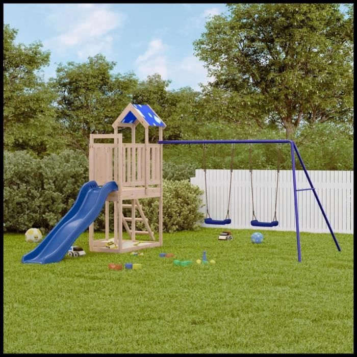 DXBK Aire de jeux d'extérieur bois de pin massif 3278977 - Cdiscount ...