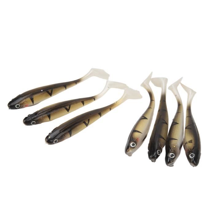 Appât pour poisson à queue en T - VGEBY - 10 cm - 7 pièces - Silicone ...