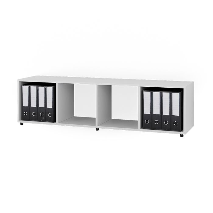 Vicco meuble de rangement cube Ludus, Blanc, 142.5 x 36.2 cm avec 2 ...