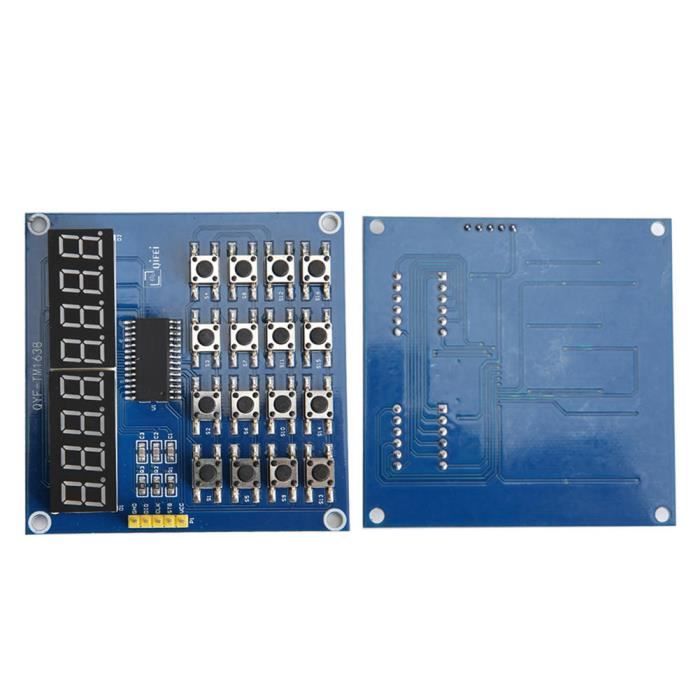 YOSOO Module d'affichage à LED TM1638 Contrôle MCU 3 fils 8 bits LED Module de numérisation et d ...