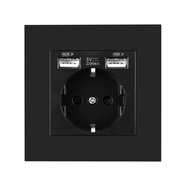 Interrupteur mural,EU USB Socket--interrupteur mural 1, 2, 3, 4 gangs ...
