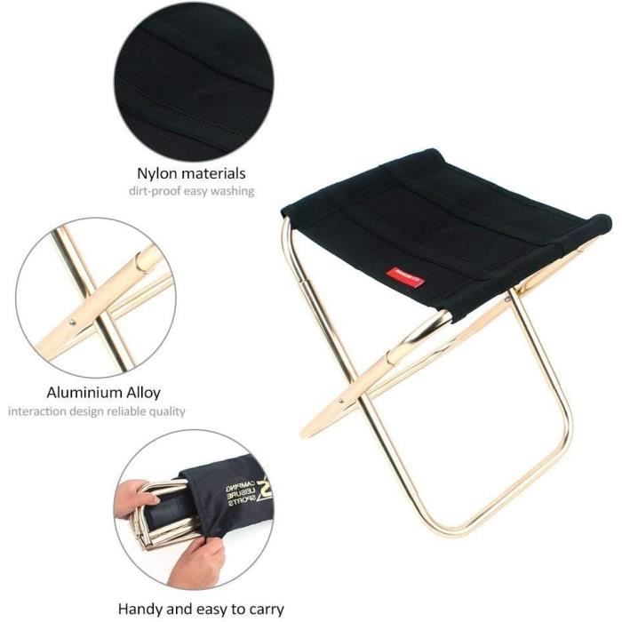 Lightweight Portable Outdoor Folding Chair Stools,Slacker Black ...