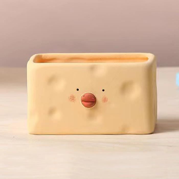 Pot de fleur en céramique - VGEBY - Poussin de dessin animé - Jaune ...